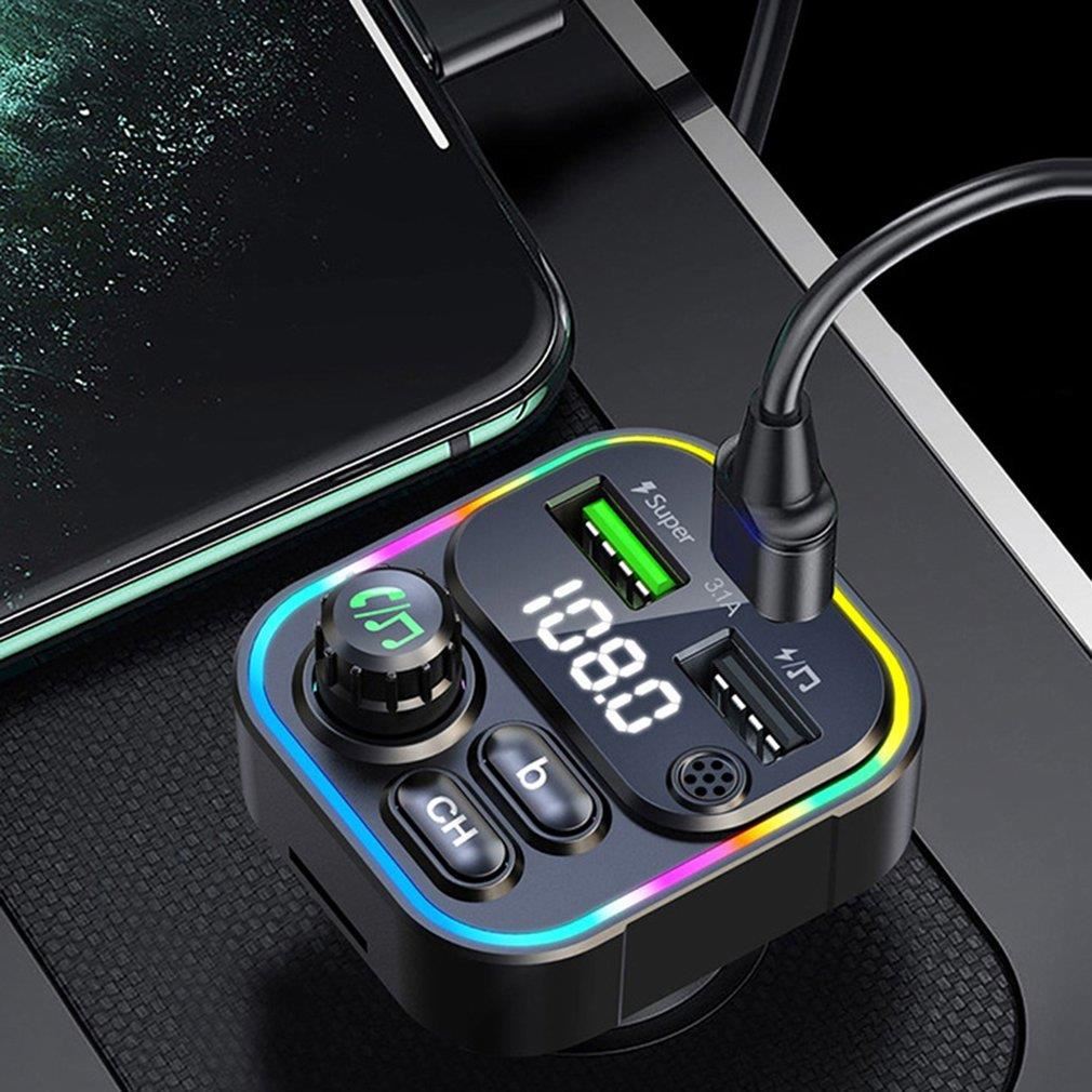 Modulator FM Bluetooth 5.0, 2 x USB, 1 x USB Type C, Incarcator super ...